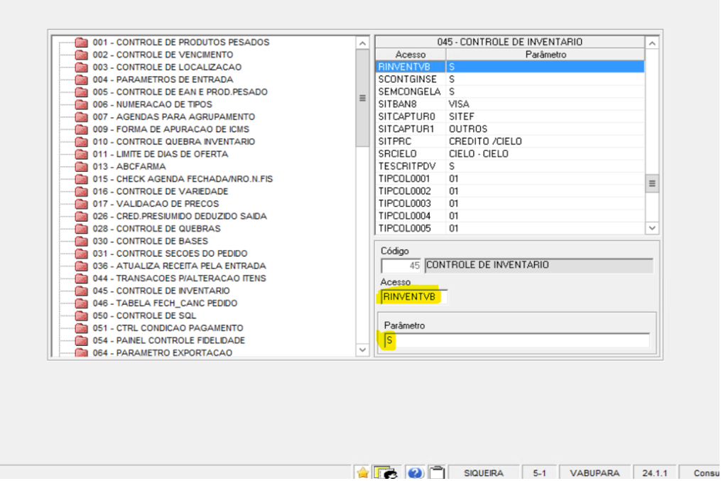 RMS - INV - REL. REG. INVENTÁRIO VGIRRIP7 - MENSAGEM RELATÓRIO SEM ...