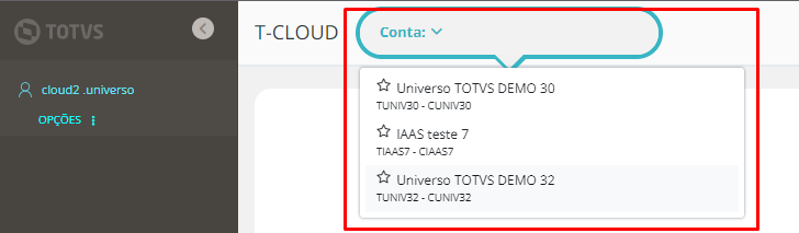 CLOUD - IAAS - Desativar usuário no T-Cloud – Central de Atendimento TOTVS