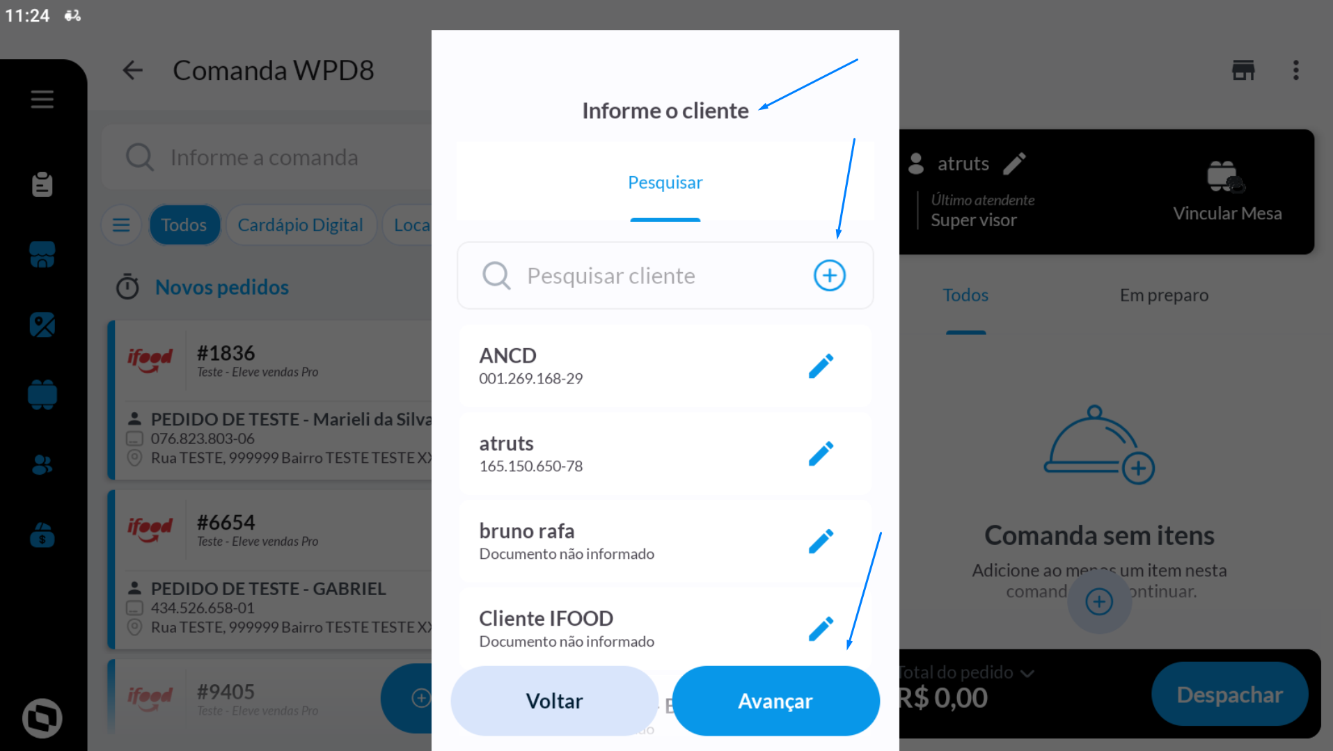 TOTVS FOOD SERVICE - PDV - Realizando venda no módulo delivery (Mobile) – Central de Atendimento ...