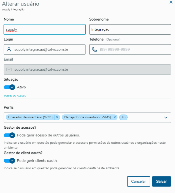Logística - TOTVS WMS (SAAS) - WMS - Pré-setup no servidor on-premise ...