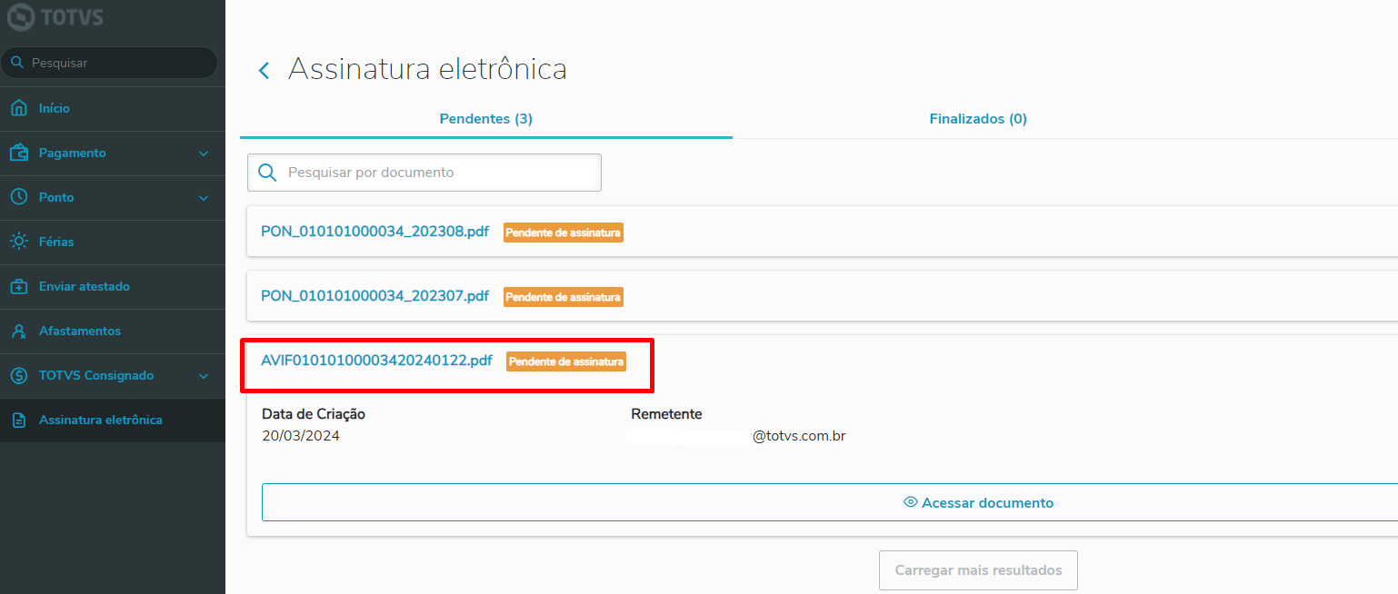 RH - Linha Protheus - MEU RH - Como assinar eletronicamente o aviso de férias que foi gerado ...