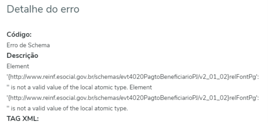 CROSS Segmentos - Backoffice Protheus - TAF - REINF - Erro de Schema: tag RelFontPg – Central de ...