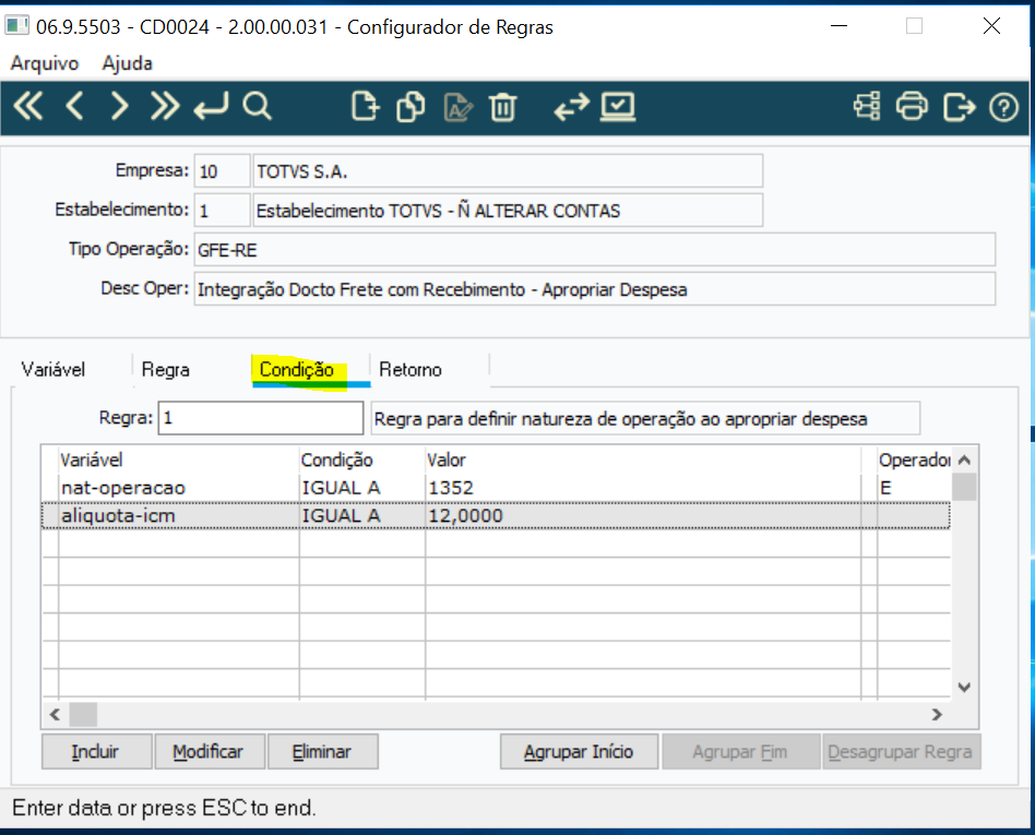Logística - Linha Protheus - GFE - Configurador de Regras na Integração ...