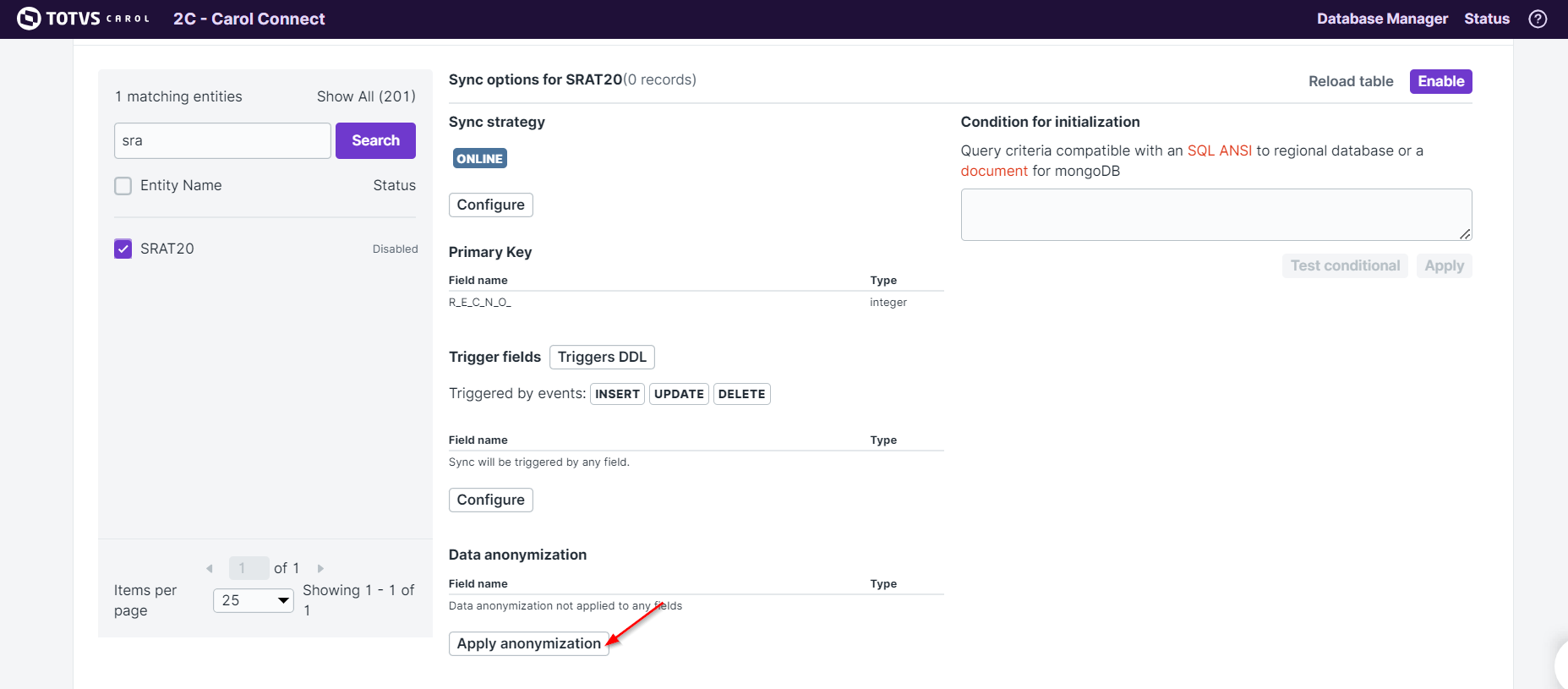 TOTVS CAROL - Carol Connect (2C) - Como realizar a anonimização de ...