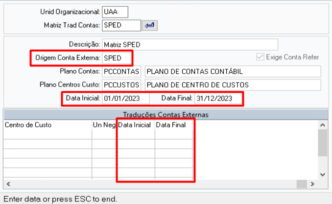 Cross Segmentos - Linha Datasul - ECD - LF0302 - Mensagem 34346 Contas ...