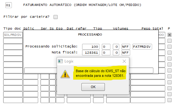 Cross Segmentos - Linha Logix - FAT - Base de cálculo do ICMS_ST não ...