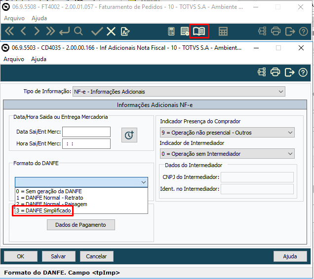 Cross Segmentos - Linha Datasul - NFE - Impressão de DANFE Simplificada ...