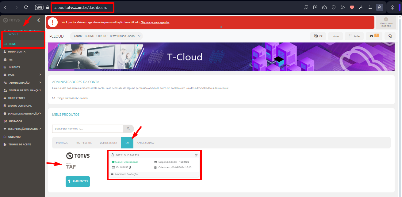 CLOUD - TAF - Download smartclient TAF Segregado (TCLOUD). – Central de Atendimento TOTVS