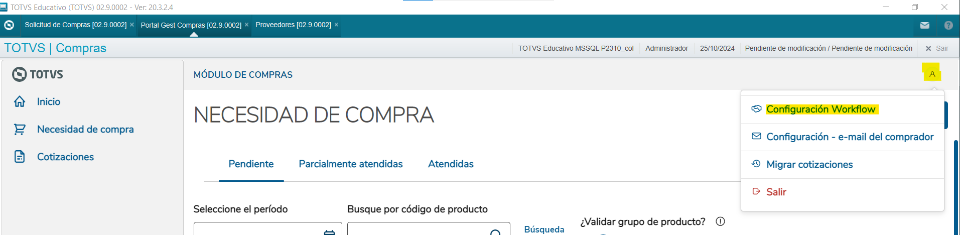 Cross Segmentos - TOTVS BackOffice (Línea Protheus) - MI - Compras (SIGACOM) - PGCA010 ...