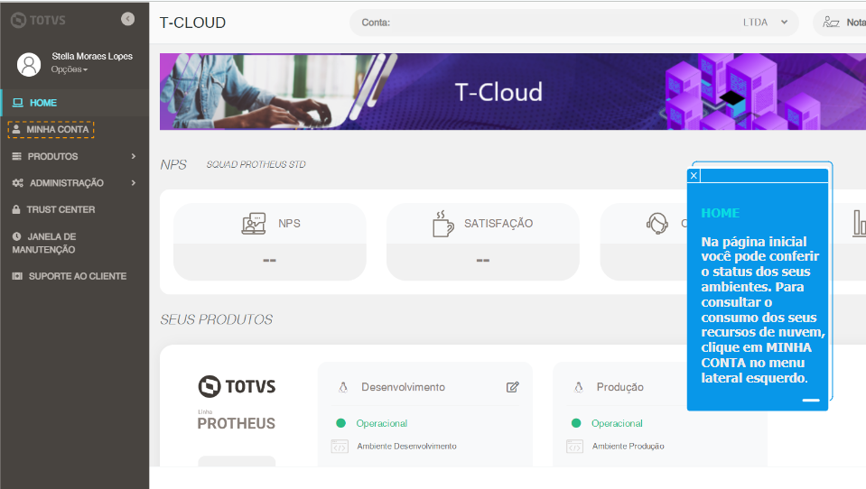 Cloud - PaaS - [Manual T-Cloud] Acesso Tela de Contratos – Central de Atendimento TOTVS