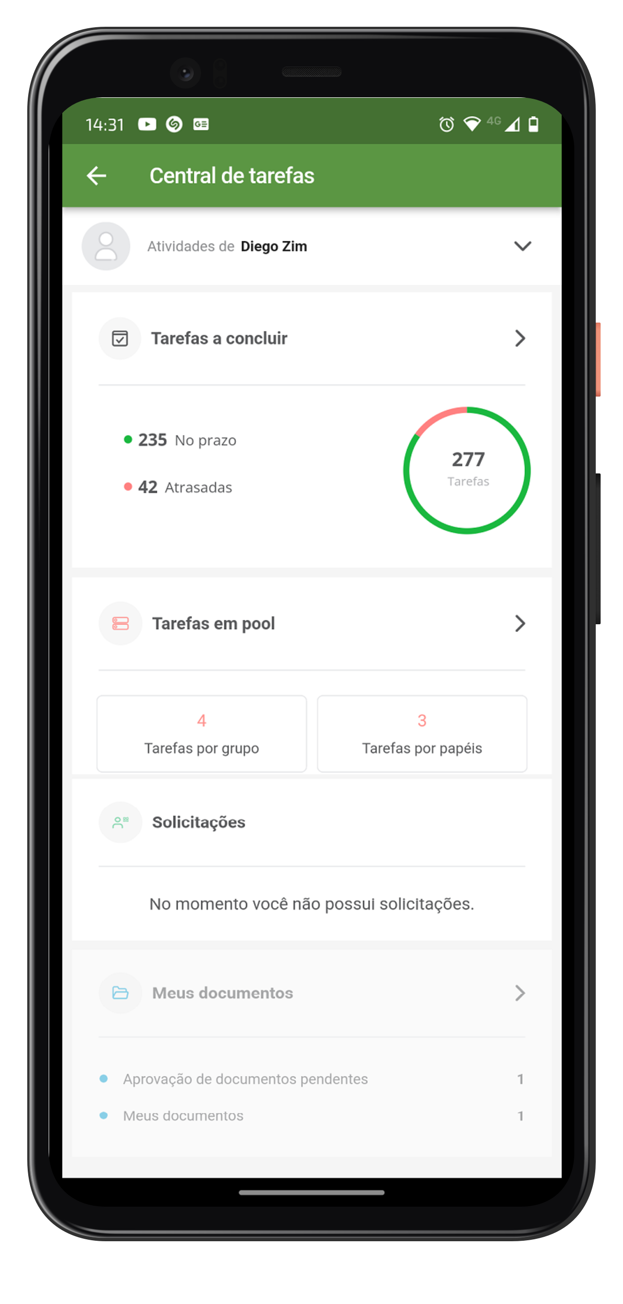 Fluig - Plataforma - MOB - Como acessar a central de tarefas do ...