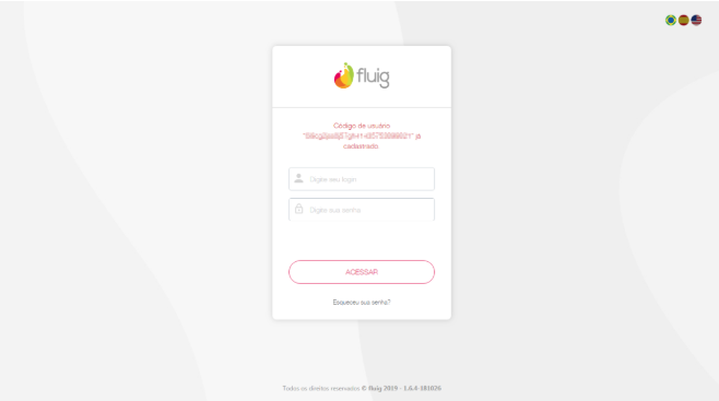 Fluig - Plataforma - USU - Código de usuário já cadastrado – Central de Atendimento TOTVS