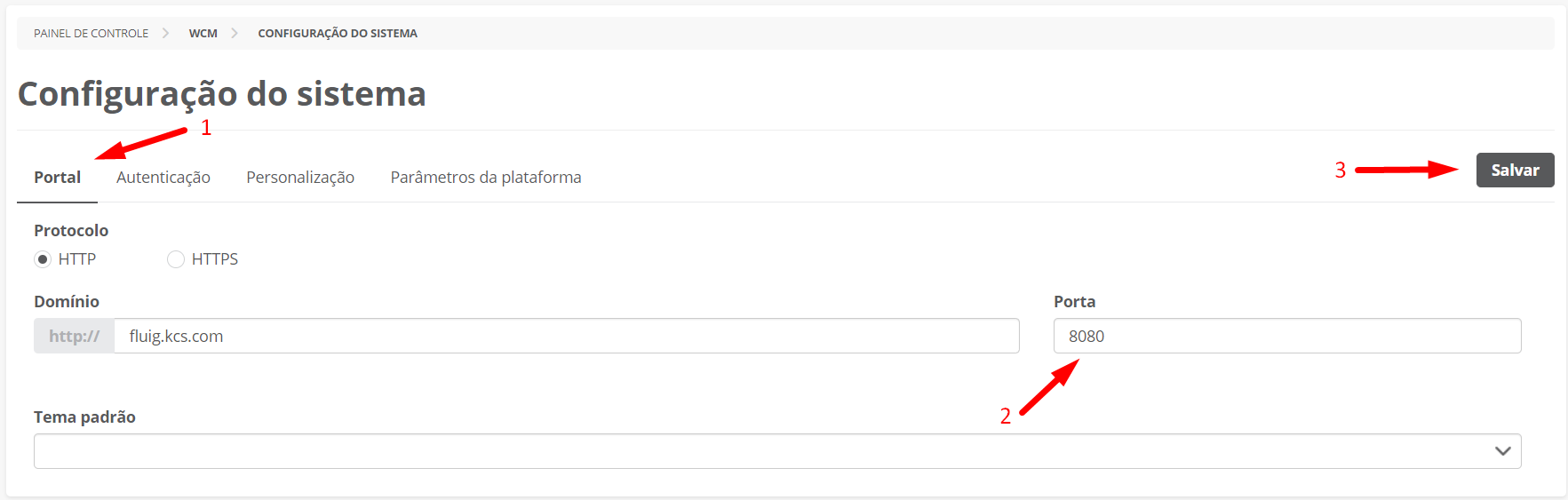 Fluig - Plataforma - CON - Como alterar a porta de acesso – Central de ...