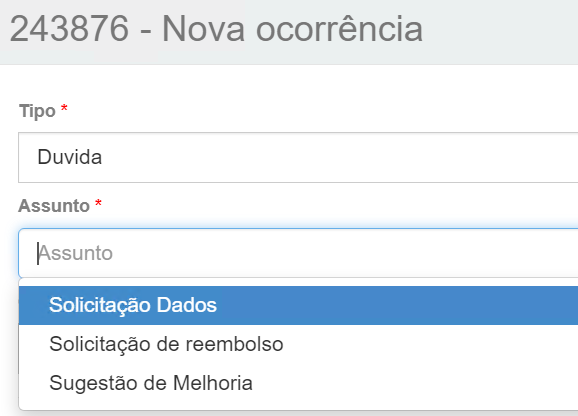 Cross Segmentos - Linha Datasul - CRMSUP - Incluir um novo assunto em ...