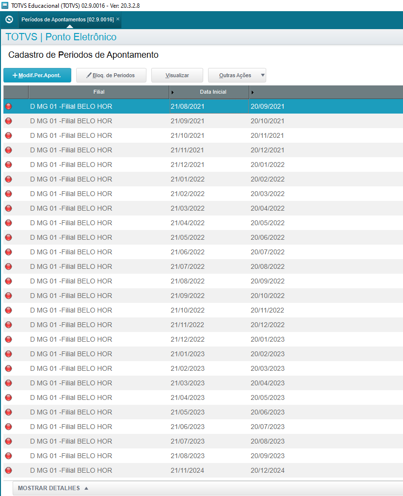 RH - Linha Protheus - PON - Como utilizar os parâmetros de Leitura e a ...