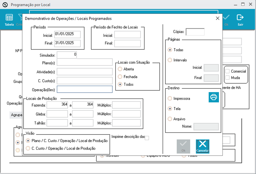 Agro - PIMS CS - PLATIV - value too large for column - Demonstrativo de ...