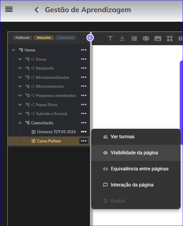 RH - BY AFFEROLAB - LMS + LXP BY AFFEROLAB - Ao tentar excluir um treinamento o botão excluir ...