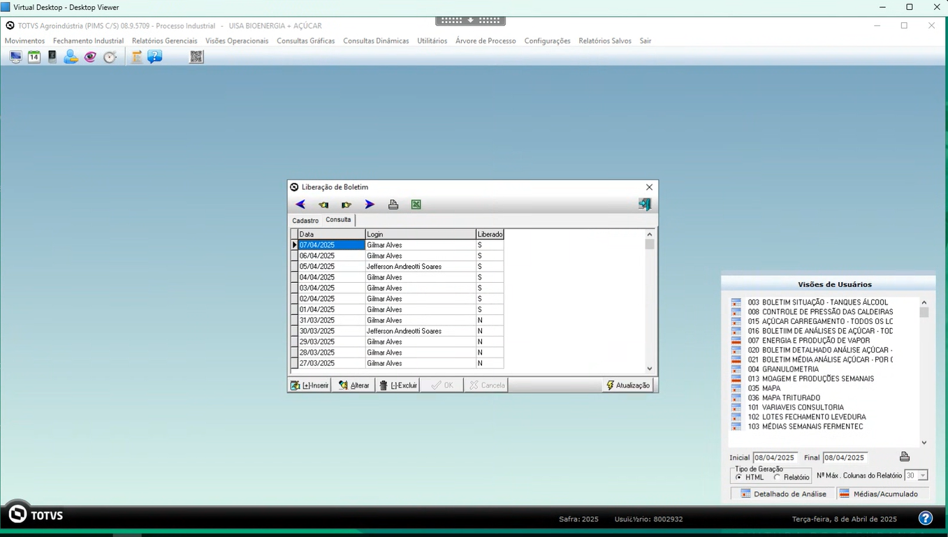Agro - PIMS IND - PRO - Liberação do Boletim automático – Central de ...