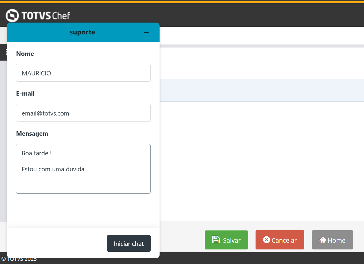TC - ART - Como solicitar atendimento ao suporte Totvs Food Linha Chef ...