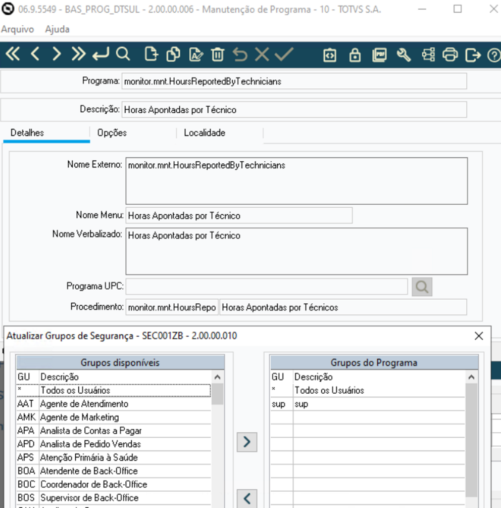 Manufatura - Linha Datasul - MCP - Monitor Gestão à Vista - Não permite ...