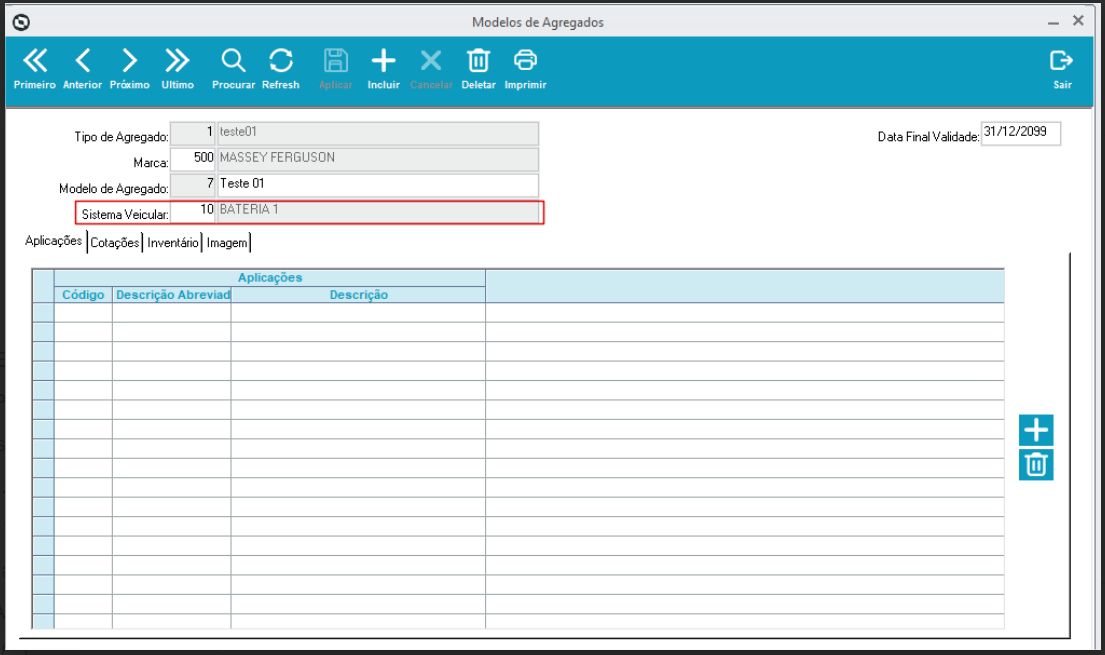 Agro - PIMS CS - MNF_AGR - Alteração de Sistema e SubSistema Veicular ...