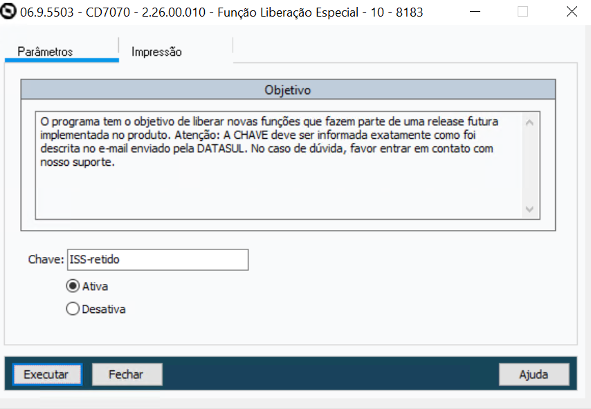 Cross Segmentos - Linha Datasul - MPD - Habilitar o campo Código de ...