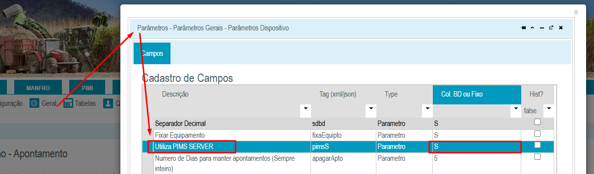 Agro - PIMS MB - MB_PORTAL - Utilização do PIMSServer nos apontamentos ...