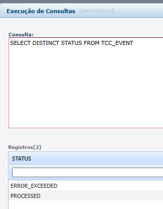 Agro - PIMS MC - ADM - Significado dos tipos de STATUS da tabela TCC ...