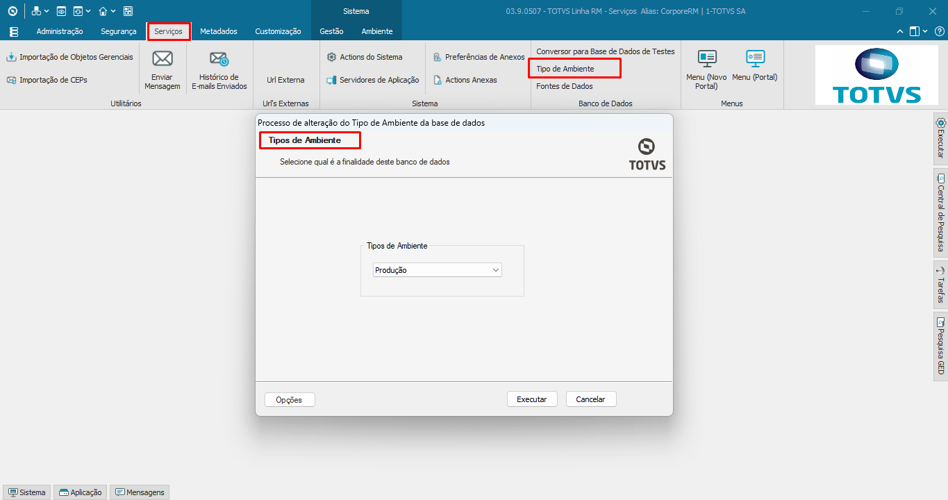 Framework - Linha RM - Frame - Tipo - Classificação de Ambiente ...