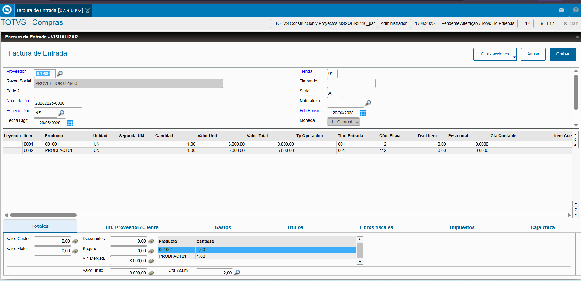 Cross Segmentos - TOTVS BackOffice (Línea Protheus) - MI - Compras (SIGACOM) - Registro de Flete ...