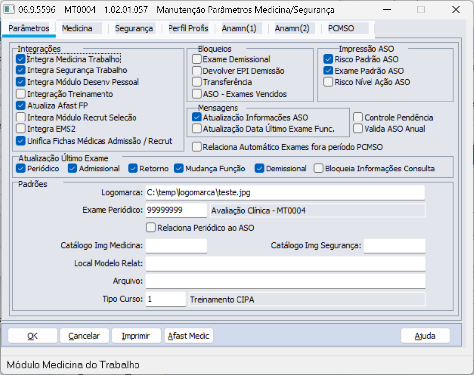RH - Linha Datasul - MMT - Parametrização para mostrar o risco ...