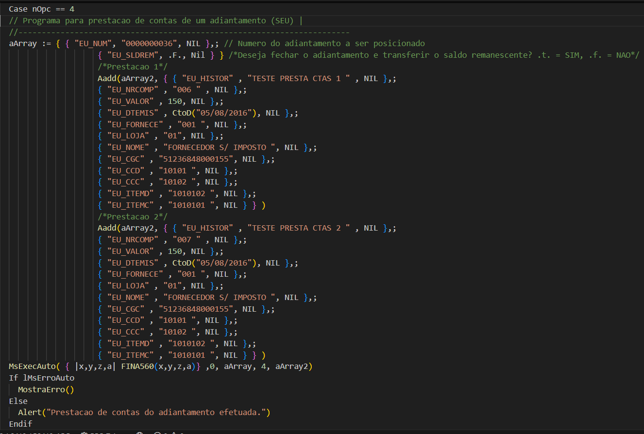 Cross Segmentos - TOTVS Backoffice (Línea Protheus) - MI - Financiero (SIGAFIN) - Execauto ...