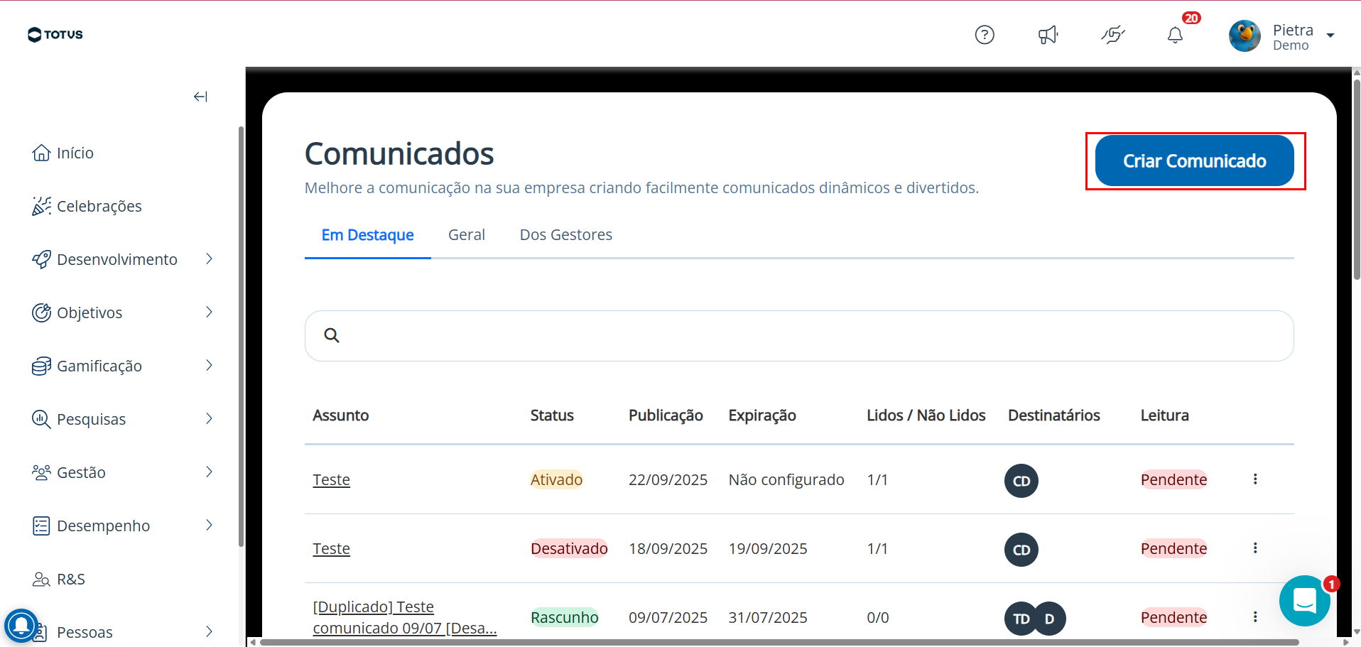 Plataformas RH - Feedz - Comunicados - Inserir Vídeos – Central de ...