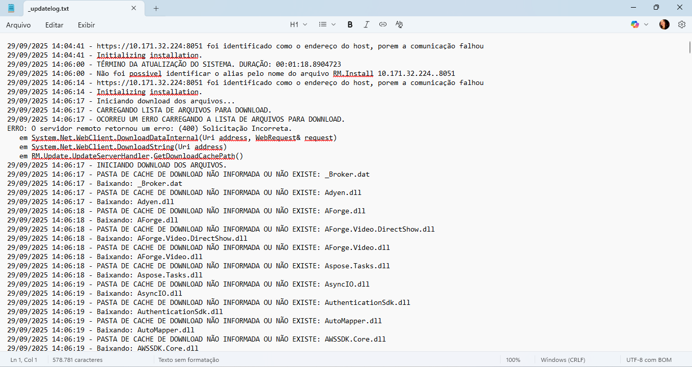 Framework - Linha RM - Frame - Como criar o log de download do Smart ...