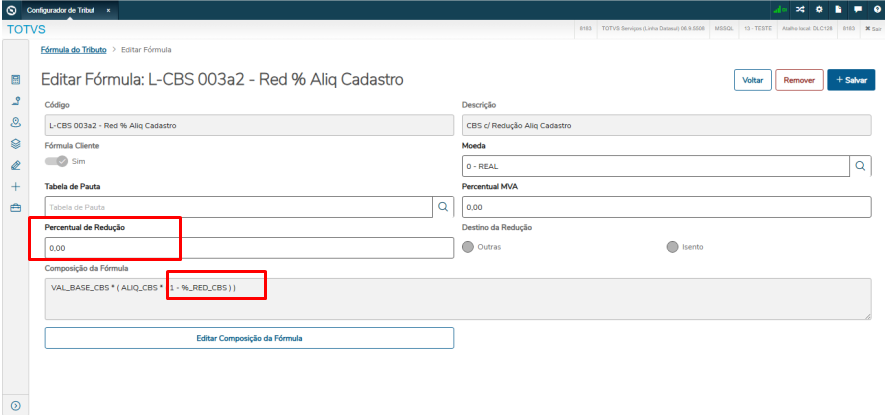 Cross Segmentos - Linha Datasul - MFT - Busca do percentual de redução ...