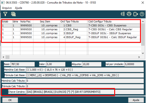 Cross Segmentos - Linha Datasul- NFE - Rejeição 1032: CST do IBS/CBS ...
