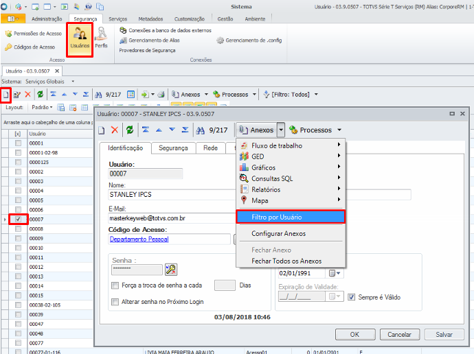 Framework - Linha RM - Frame - Como criar filtro por usuário – Central ...