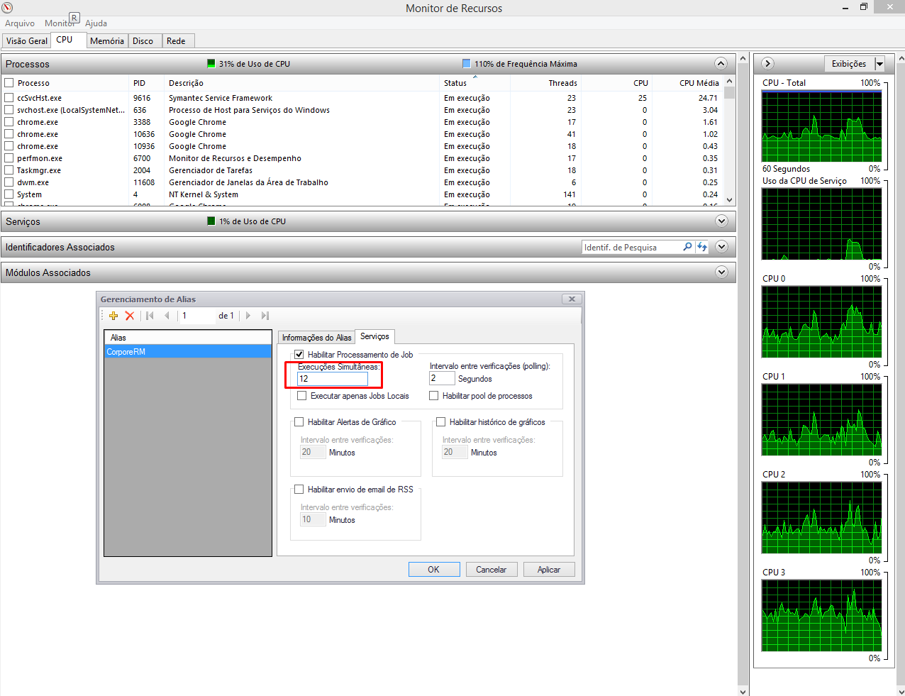 Framework - Linha RM - Frame - Execuções simultâneas no Alias Manager ...