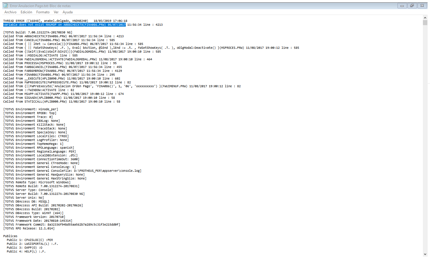 Cross Segmentos - TOTVS Backoffice (Línea Protheus) MI - Financiero ...