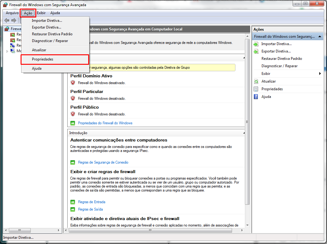 PMED - CONFIG - Falhas de conexão – Central de Atendimento TOTVS