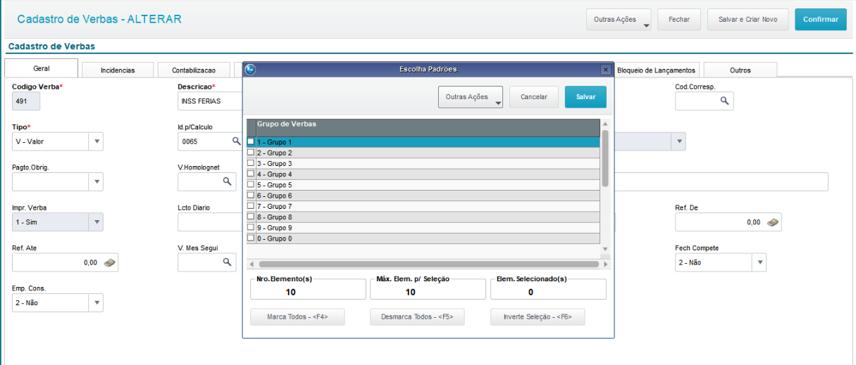 RH - Linha Protheus - GPE - Ao cadastrar ou alterar uma verba, aparece ...