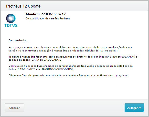 Framework - Linha Protheus - Migração de Versão - Para Protheus 12 ...