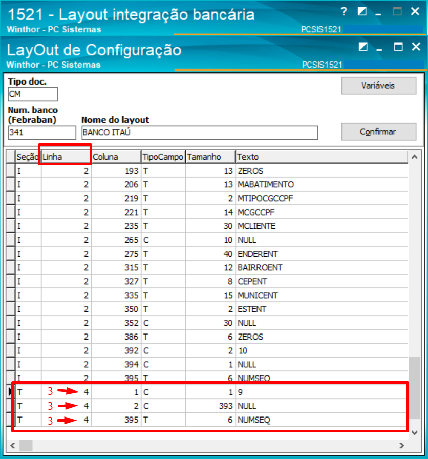 WINT - Como inserir o segmento opcional de nota fiscal eletrônica no layout de remessa CNAB 400 ...
