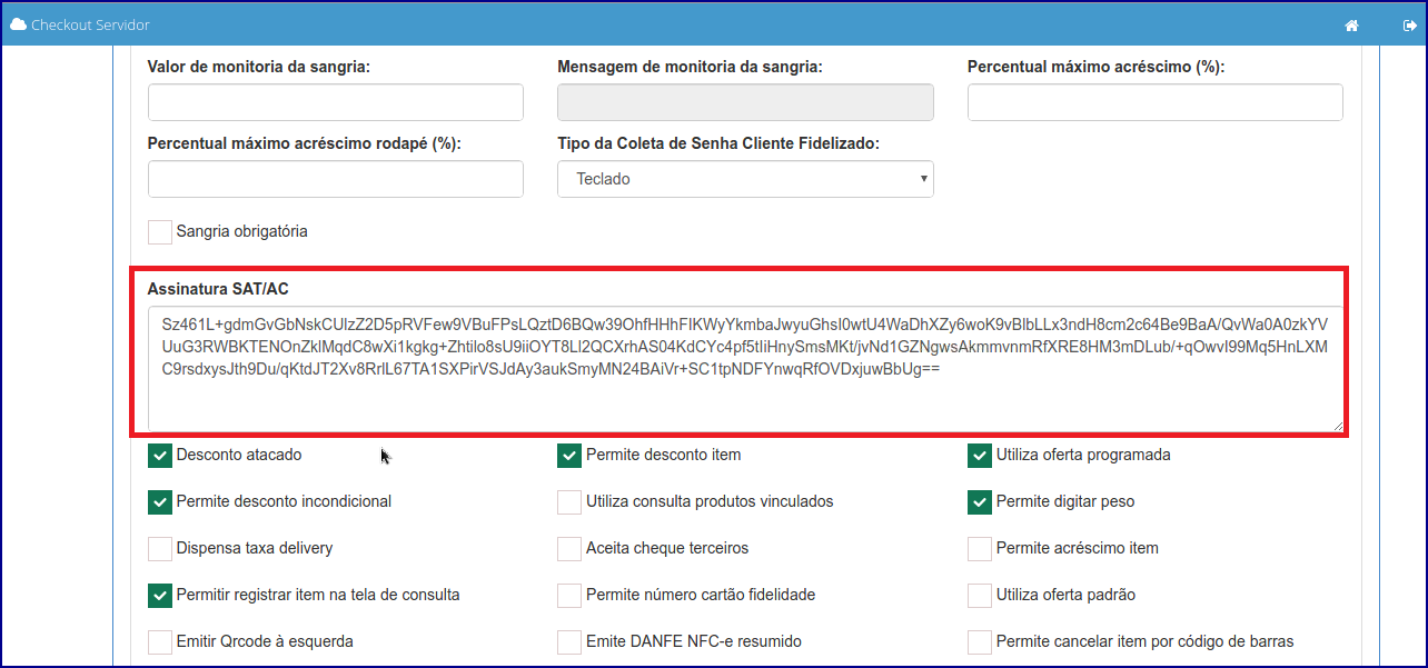WINT - Como alterar a chave SAT no PDV JAVA – Central de Atendimento TOTVS