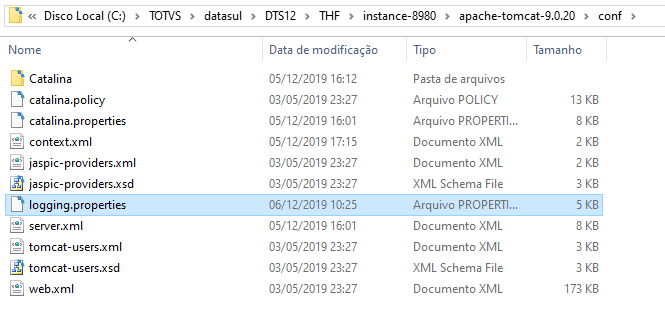 Framework - Linha Datasul - TEC - Onde encontrar o log do Tomcat – Central de Atendimento TOTVS