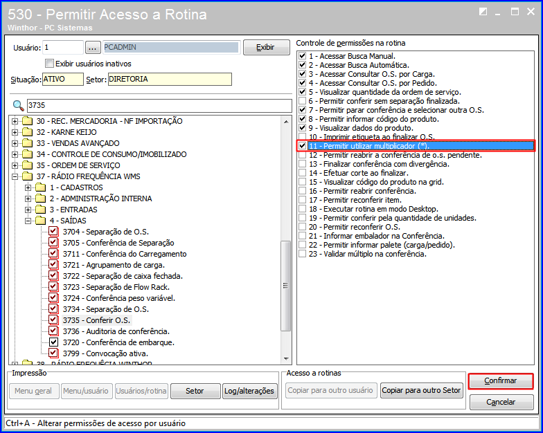WINT - Como digitar manualmente a quantidade na rotina 3735 - Conferir ...
