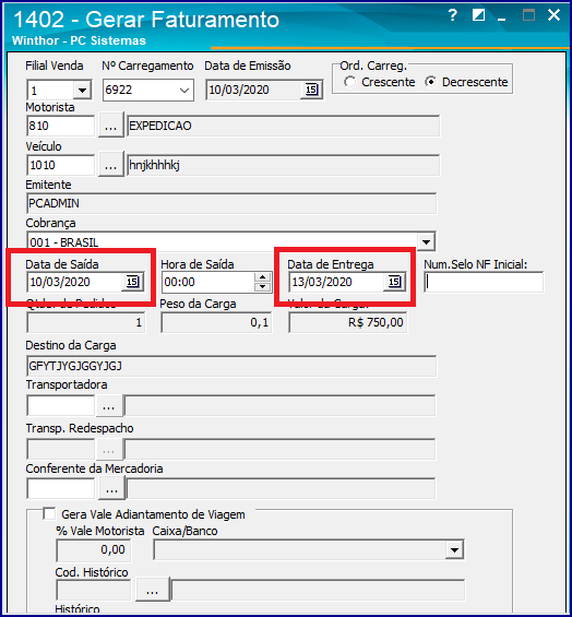 WINT - Por que a data de entrega diverge do pedido do força de vendas ...