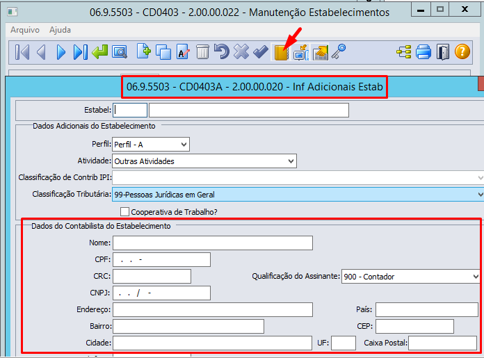 Cross Segmentos - Linha Datasul - MLF - SPED Fiscal - Registro 0100 ...