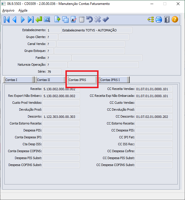 Cross Segmentos - Linha Datasul - MFT - IFRS no módulo de Faturamento ...