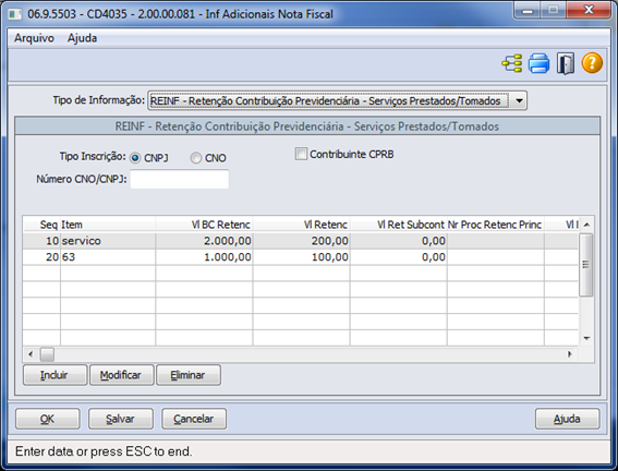Cross Segmentos - Linha Datasul - MFT - Geração do registro R-2020 ...